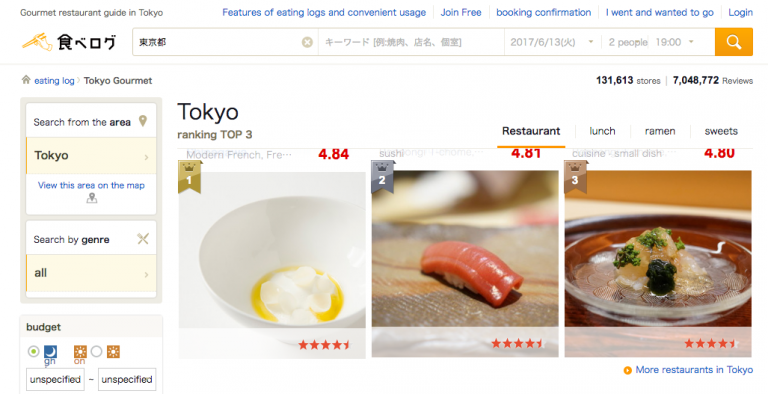 Tabelog เว็บและแอพ ช่วยหาร้านอาหารที่ญี่ปุ่นอร่อยได้ง่ายๆ - Chill Chill ...