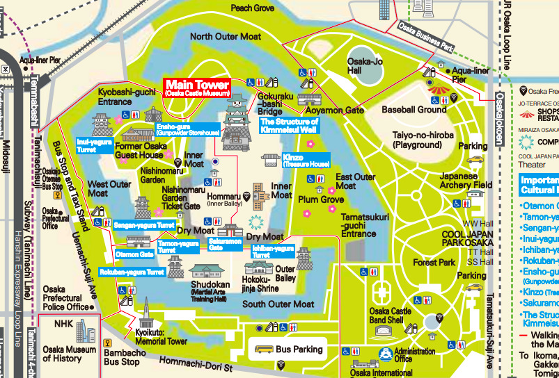 Osaka Castle Map